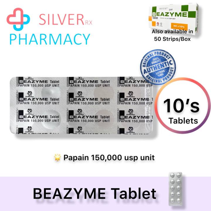 Denzo/Enzdase E.C/ NoriPapain/Beazyme [Serratiopeptidase 5mg /Papain ...