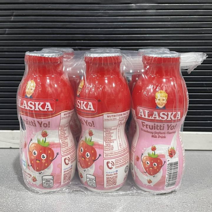 Alaska Fruitti Yo! Strawberry Yoghurt-Flavored Milk Drink | 80ml x 6s ...