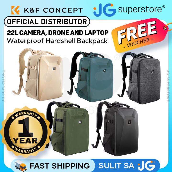 K&F Concept 22 Liters Waterproof HardShell Backpack Knapsack with ...