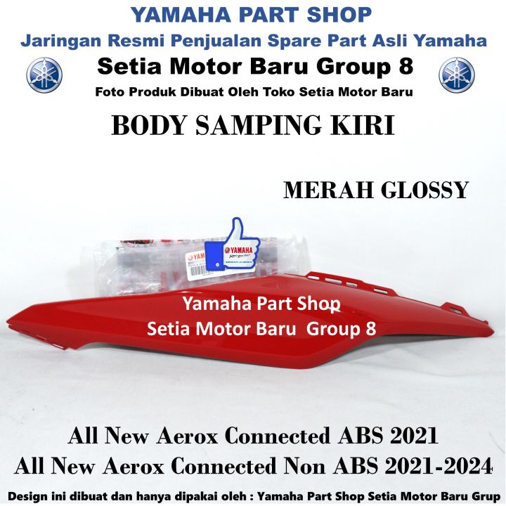 Body Bodi Samping Merah Glossy Kiri All New Aerox Connected ABS Non ABS ...