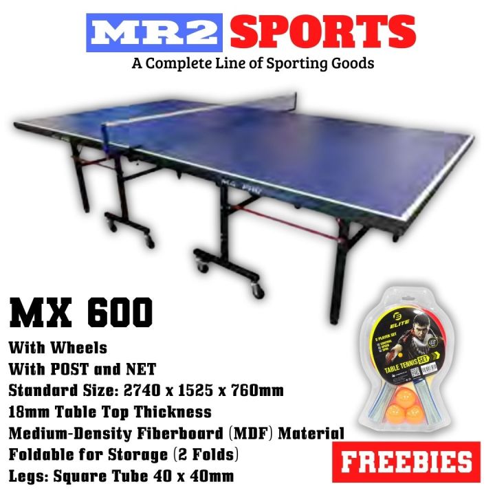 Max Pro 18mm Table Tennis Table no Wheels with Post and Net MX 600 ...