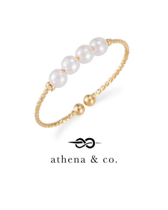 Athena & Co. 18k Gold Plated Adjustable Amelia Pearl Ring | Lazada PH