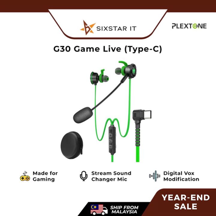 YEAR-END SALE 】PLEXTONE G30-GL Game Live Streaming Sound Changer ...