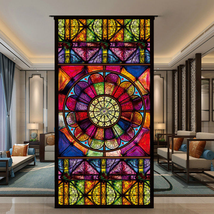 Christian Stained Glass Window Film Static Stained Glass Effect Church