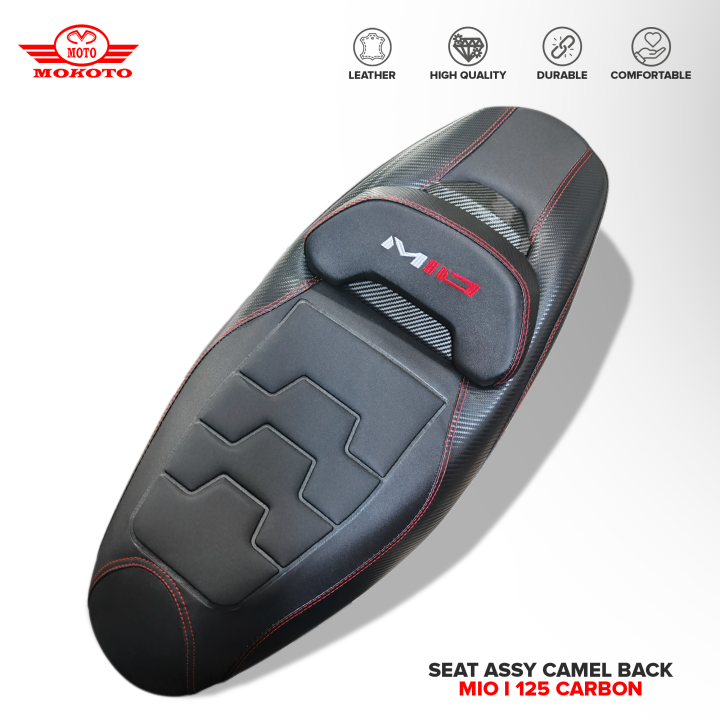MIO I 125 CAMEL BACK SEAT RED LINE AND BLACK LINE CARBON WITH EMBOSSED ...