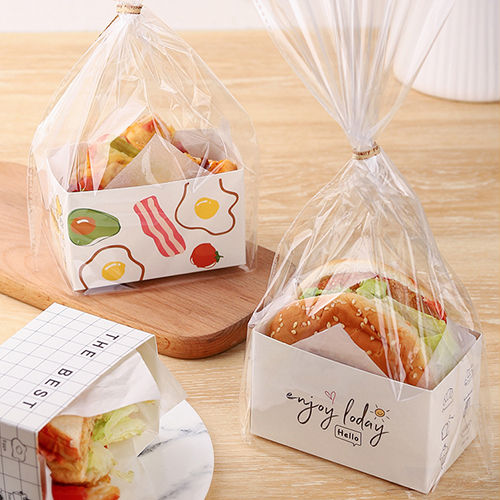 50pcs Sandwich box Sandwich bag Sandwich wrapping paper Hamburger bag ...