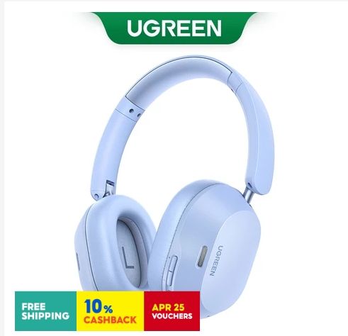 UGREEN Max5C Wireless Bluetooth 5.4 Headphone Hi-Res ANC Certified HiFi Earphone with 3D Spatial ...