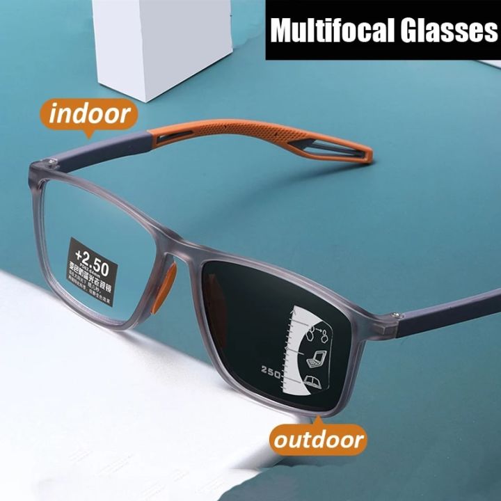 Outdoor Color Changing Multifocal Reading Glasses TR90 Sports ...