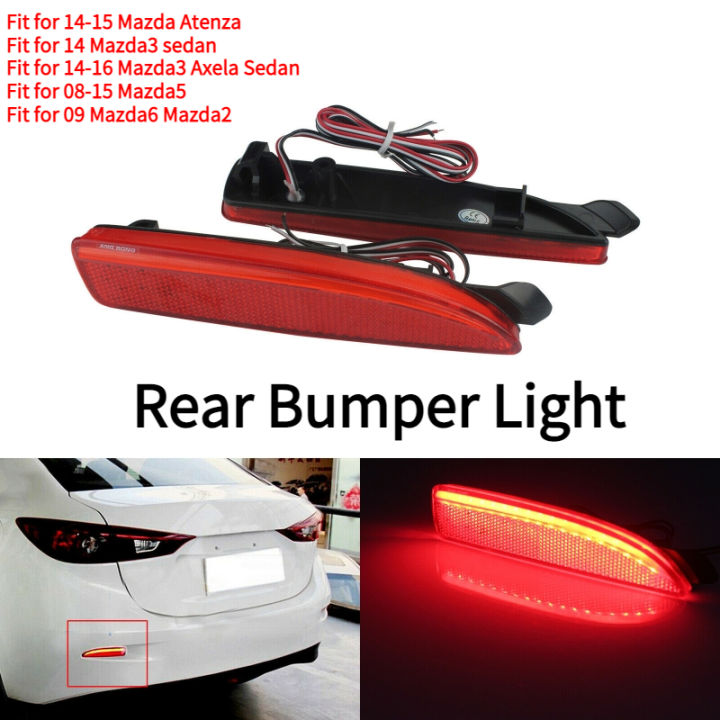 2Pcs/set Rear Bumper Light for Mazda 3 5 6 Axela Atenza Sedan Rear ...