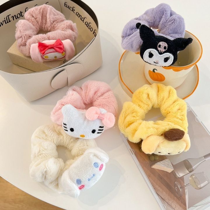 Sanrio การ ์ ตูนสัตว ์ ตุ ๊ กตา HelloKitty Melody Kuromi Scrunchie ที ่ ...