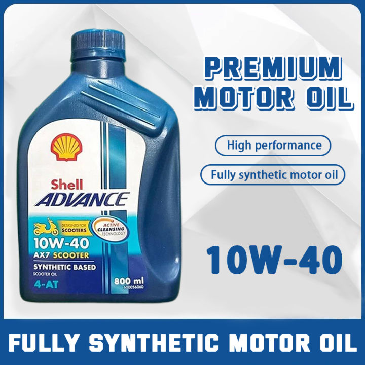 Fully Synthetic Engine Oil Shell Advance AX7 10W-40 Fully Synthetic ...