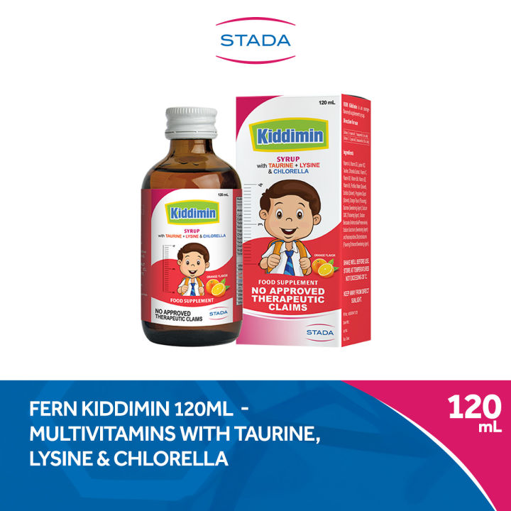 Fern Kiddimin 120ml - Multivitamins with Taurine, Lysine & Chlorella ...