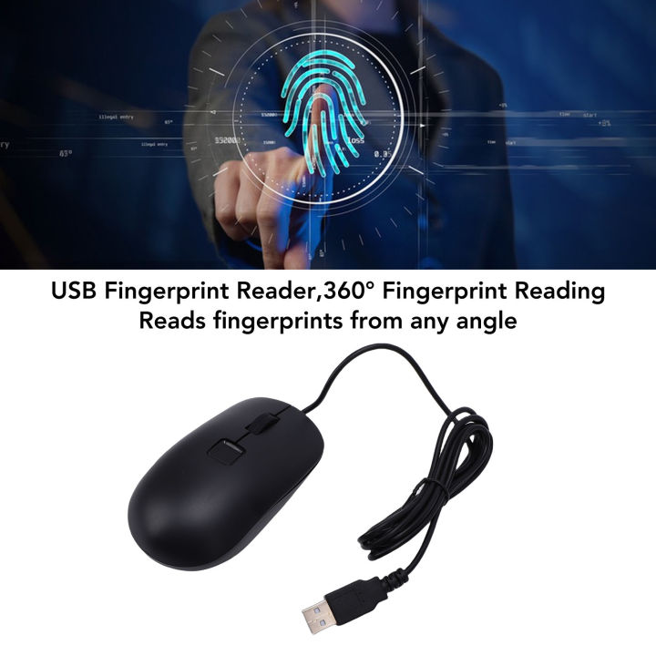 เมาส์เครื่องอ่านลายนิ้วมือ USB Lenovo เครื่องแสกนนิ้วชีวภาพรองรับ ...