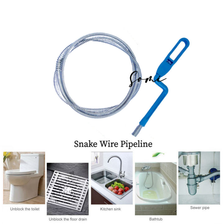 Snake Wire Pipeline Stainless Dredg Tool Handheld Drain Snake Cleaner ...