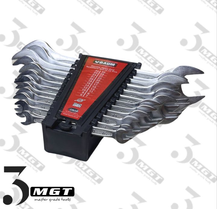 BAUM 12pcs Double Open End Spanner Combination Wrench Set 6mm To 32mm ...