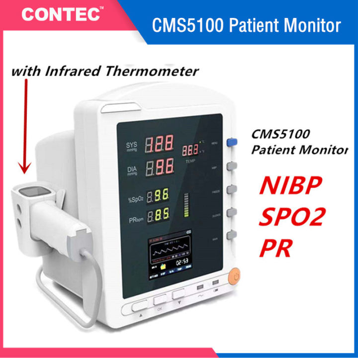 CONTEC CMS5100 ICU Patient Monitor Vital Signs Monitor NIBP SPO2 PR ...