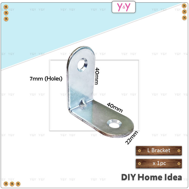 Y&Y Eco 22mm x 40mm x 40mm Furniture Angle Bracket / L Bracket / Corner ...