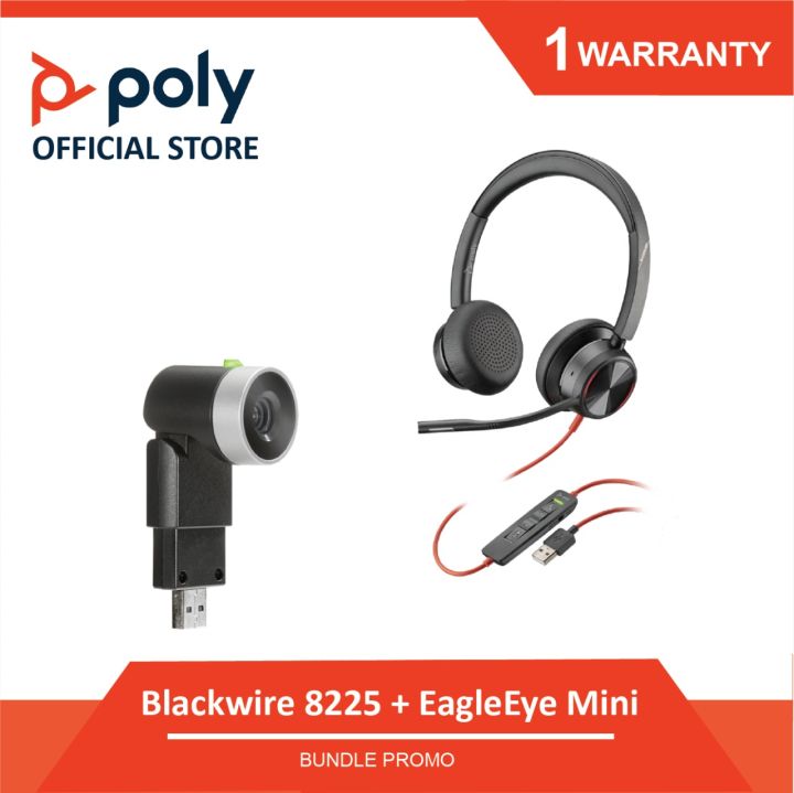 Poly Blackwire 8225 + Poly EagleEye Mini | Lazada Indonesia