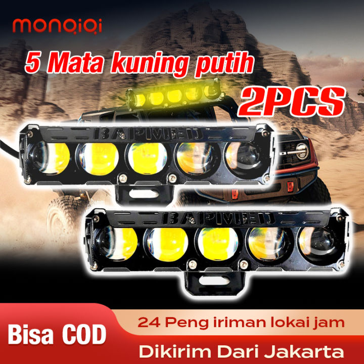 Lampu Depan Lensa Mini Warna Ganda LED Sepeda Motor Lampu Kerja Mobil ... Lampu Depan Lensa Mini Warna Ganda LED Sepeda Motor Lampu Kerja Mobil ...