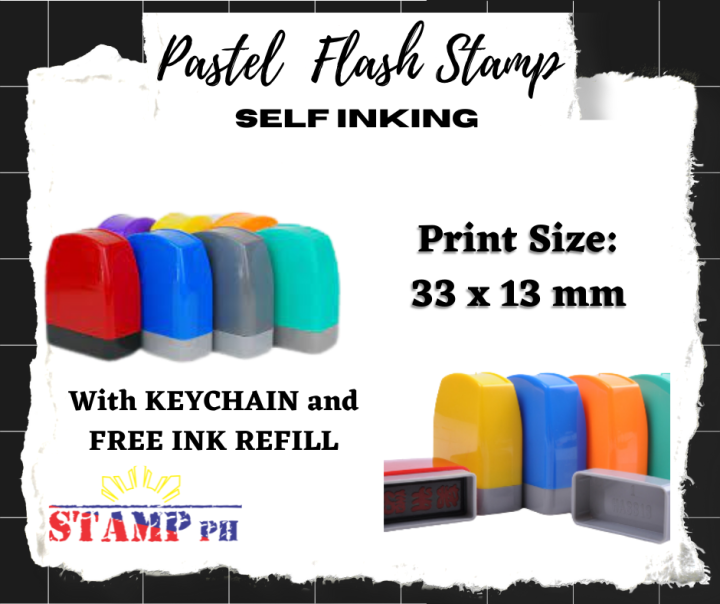 Stamp Pastel Customized Self ink Flash Stamp Customized Stamp HA 1333 ...