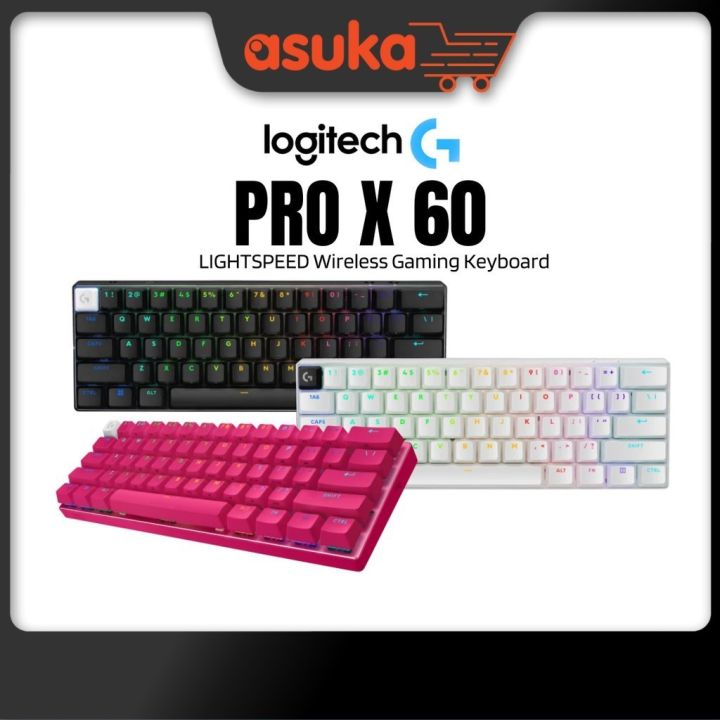 Logitech G PRO X 60 LIGHTSPEED Wireless Gaming Keyboard, Ultra Compact ...