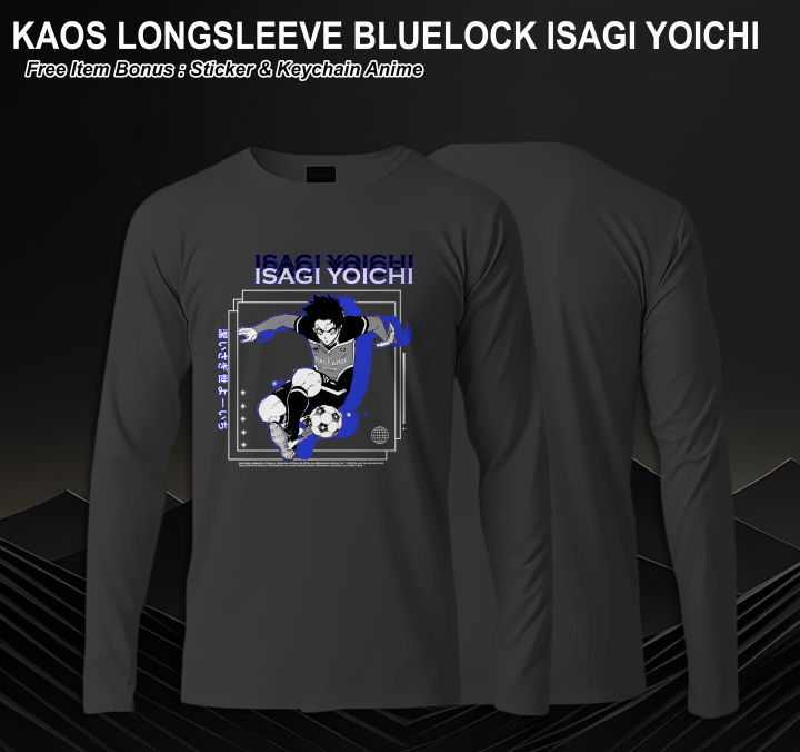 Kaos Anime Longsleeve Bluelock Isagi Yoichi Bastard Munchen Streetwear ...