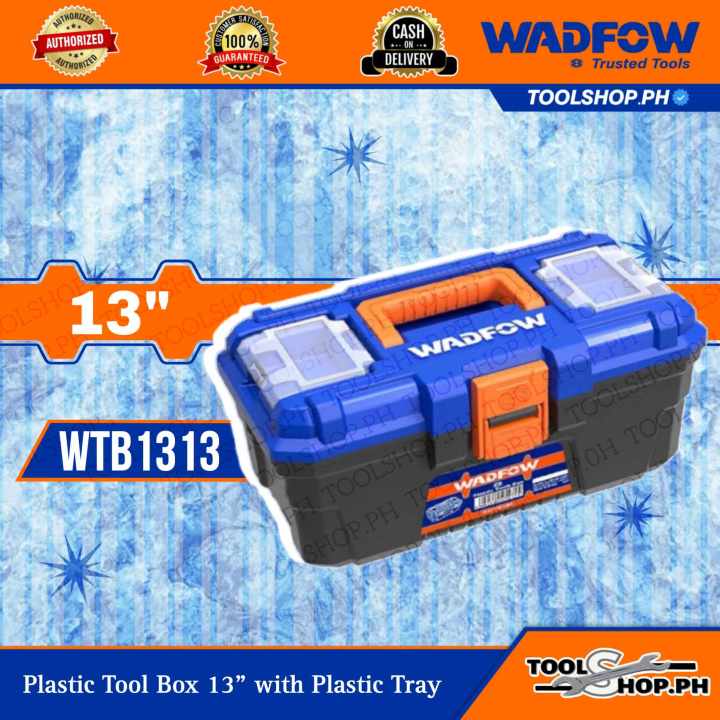 WADFOW 13 Inches Plastic Tool Box with Tray WTB1313 | Lazada PH