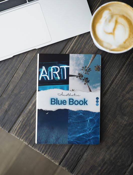Blue Aesthetic Themed Paper Sheets Photo Sticker Book Photo tiles 80 ...