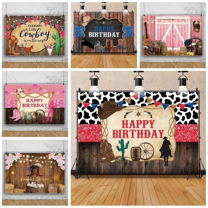 5x3ft คาวบอยป่าตะวันตกฉากหลังวันเกิดคาวบอยตะวันตกพรรคตกแต่งการถ่ายภาพ ...
