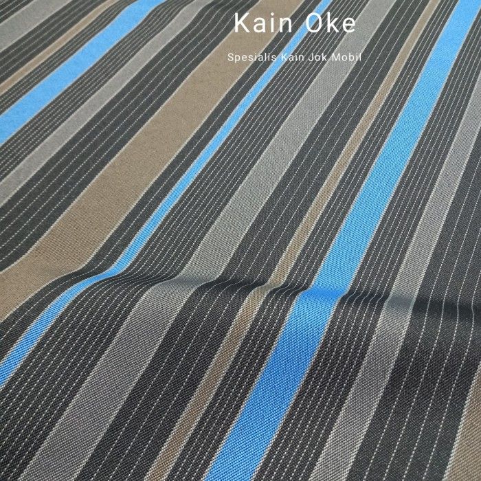 Kain Jok Mobil Motif Kombinasi Salur Biru Abu | Lazada Indonesia