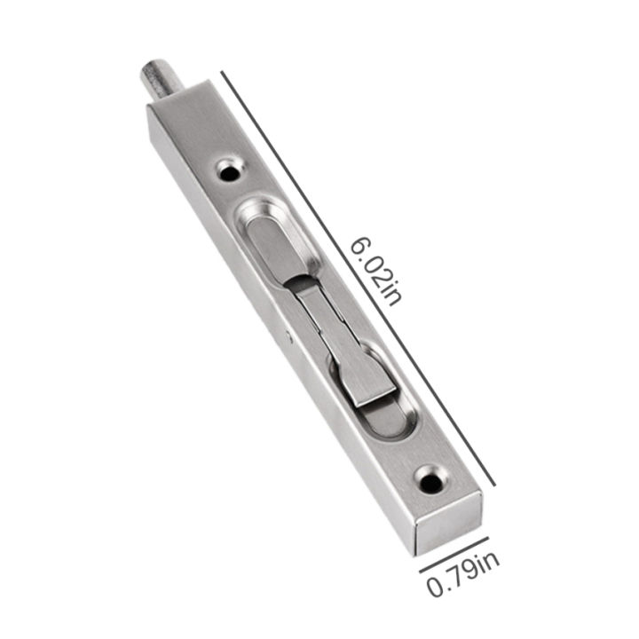 Door Flush Bolt Latch Lock Concealed Door Bolt Security Lever Action ...