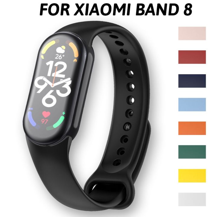Tali Jam Tangan Karet สำหรับ Mi Band 8สร้อยข้อมือ Xiaomi Mi 8 NFC สายรัดซิลิโคนกีฬาปลดเร็ว ...