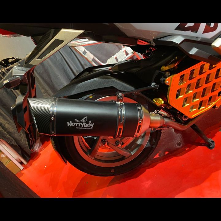 Husky150 Full System Exhaust Stainless Steel with Silencer Carbon Fiber ...