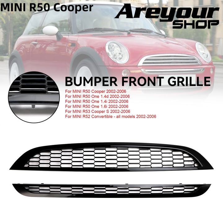 2PCS Honeycomb Mesh Front Grill Grille Fit Mini Cooper R50 R52 R53 2002 ...
