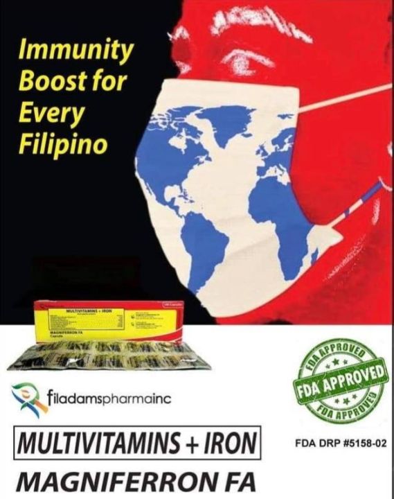Magniferron FA: Multivitamins + Iron. Contains Folic Acid (400mcg ...