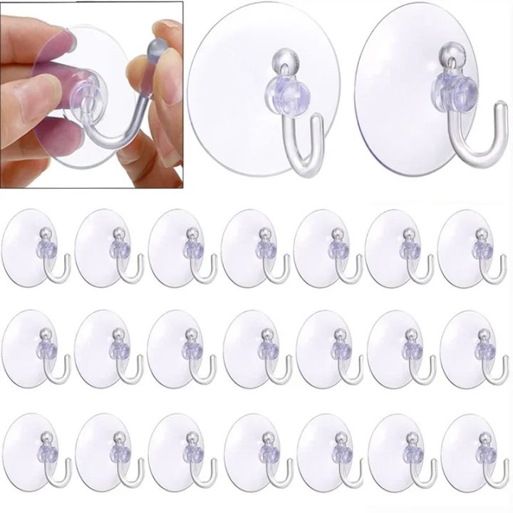 5/10pcs Glass Window Wall Hooks Hanger 35mm Strong Suction Cup Suckers ...