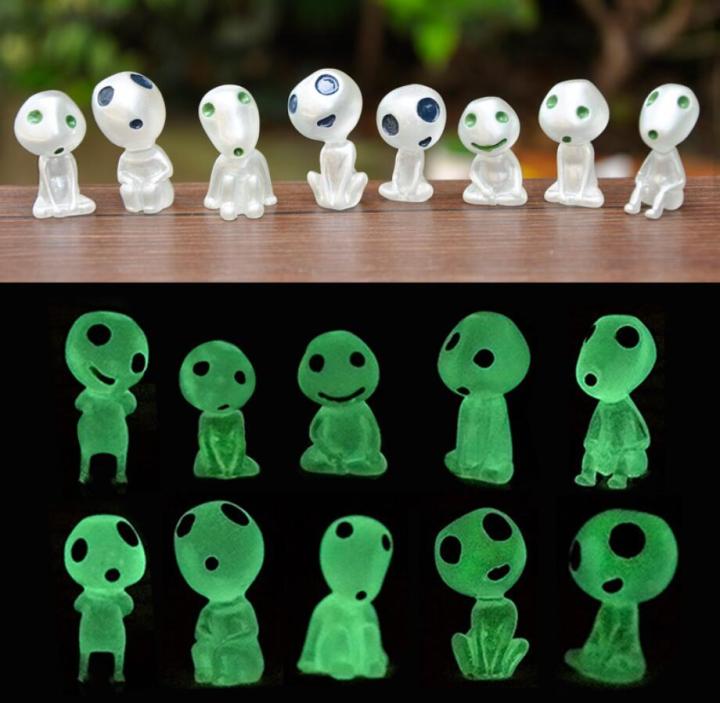 Ghibli Kodama Tree Spirit Princess Mononoke Mini Action Figure Glow In ...
