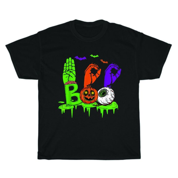 Boo Hands American Sign Language Asl Halloween Ghost T-Shirt | Lazada PH