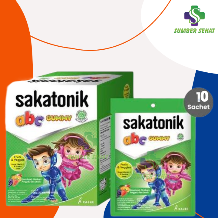 SAKATONIK ABC GUMMY FRUITS AND VEGGIES BOX 10 SACHET | Lazada Indonesia