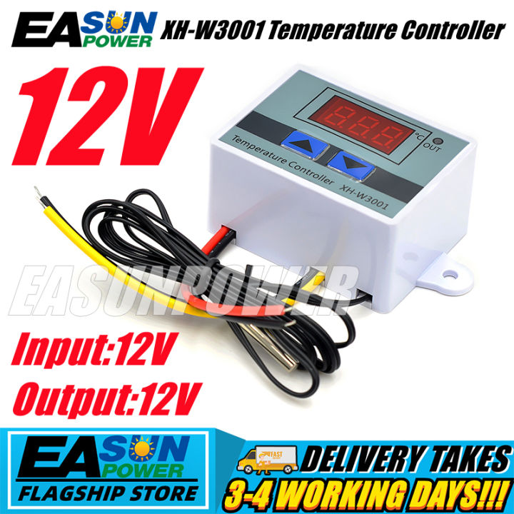 👉DC 12V👈W3001 Digital Control Temperature Microcomputer Thermostat Switch Thermometer New ...