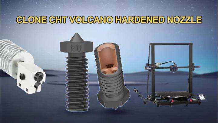 Cht Volcano Hard Steel Mouthpiece 3d Printer High Flow Cht Clone 500 ...