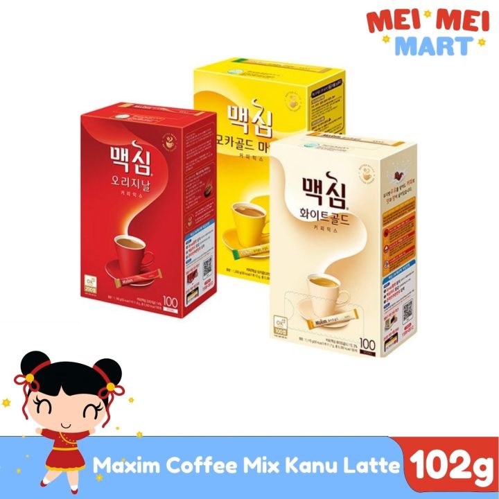 Maxim Coffee Mix 20T 50T 100T Korean Instant Coffee (Mocha Gold / White ...
