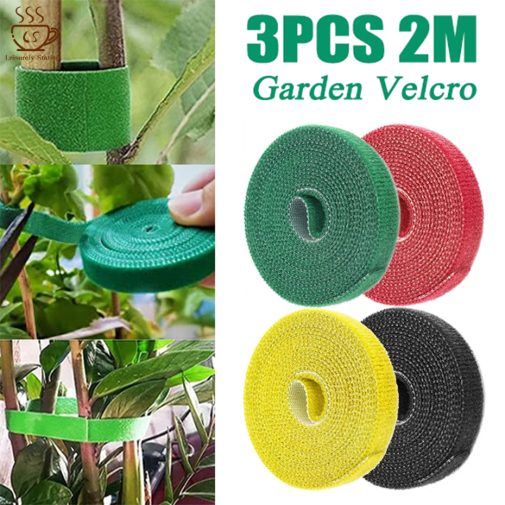 1/3Pcs 2M Garden Plant Velcro Ties Nylon Plants Bandage Fastener Tape ...
