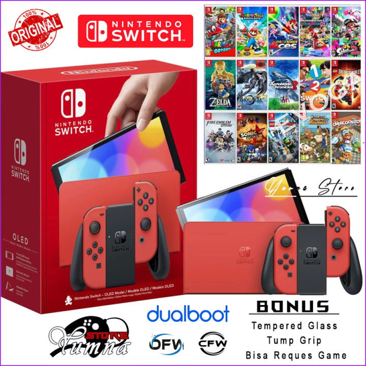 Nintendo Switch OLED Console Mario Red Edition CFW / OFW | Lazada Indonesia