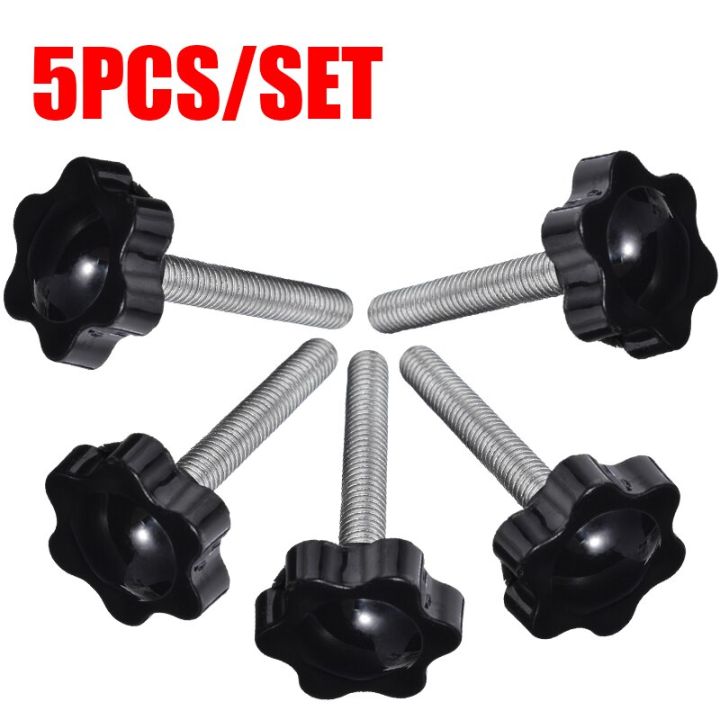 5 Set M6 Knob Screw Star Hex Shaped Head Clamping Screw Metric Machine ...