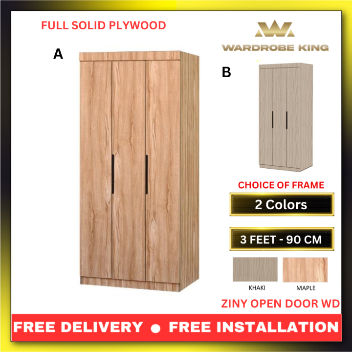 3ft ZINY 3 OPEN DOOR WD - Wardrobe King | Lazada Singapore