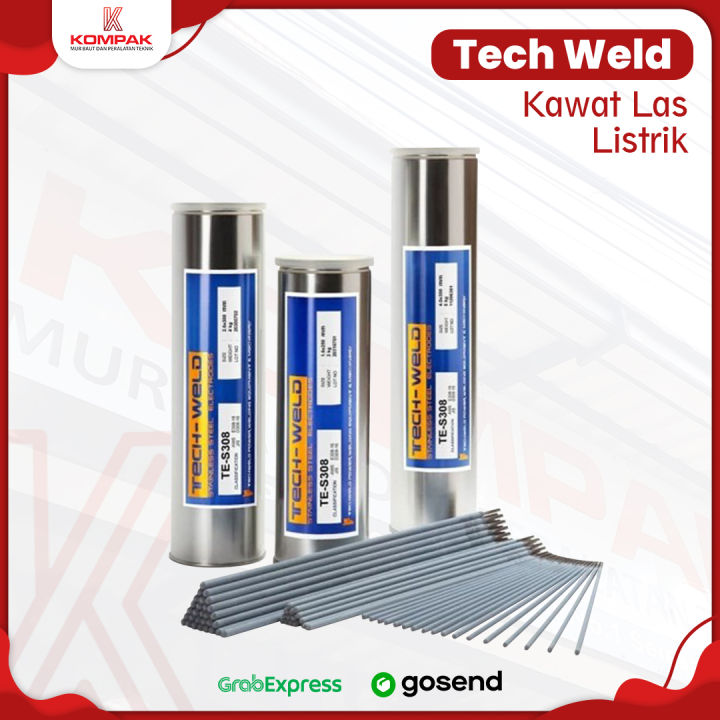 Kawat Las Stainless Steel 2.6 mm x 300mm TECHWELD Kawat Las Stainless 2 ...