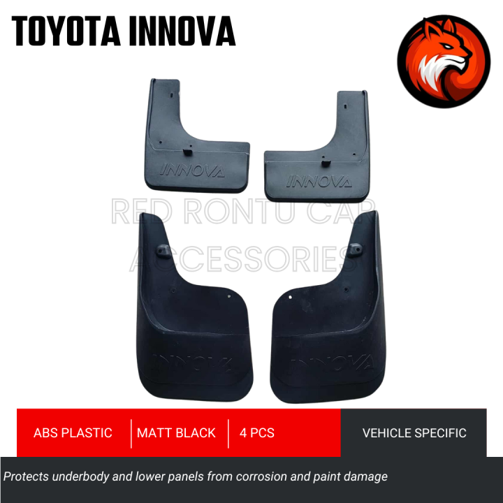 Toyota Innova 2010-2011 High-Quality Black Splash Guard Mud Flaps ...