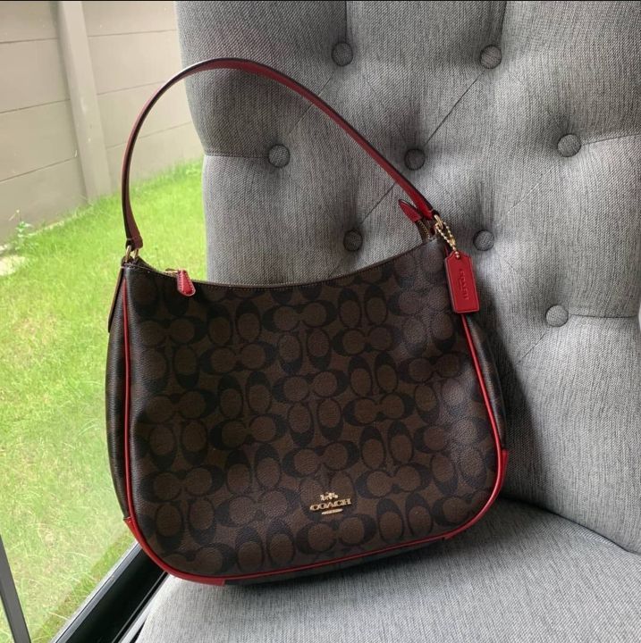 Original Coach F29209 Women's Zip Shoulder Hobo Bag in Signature Canvas ...