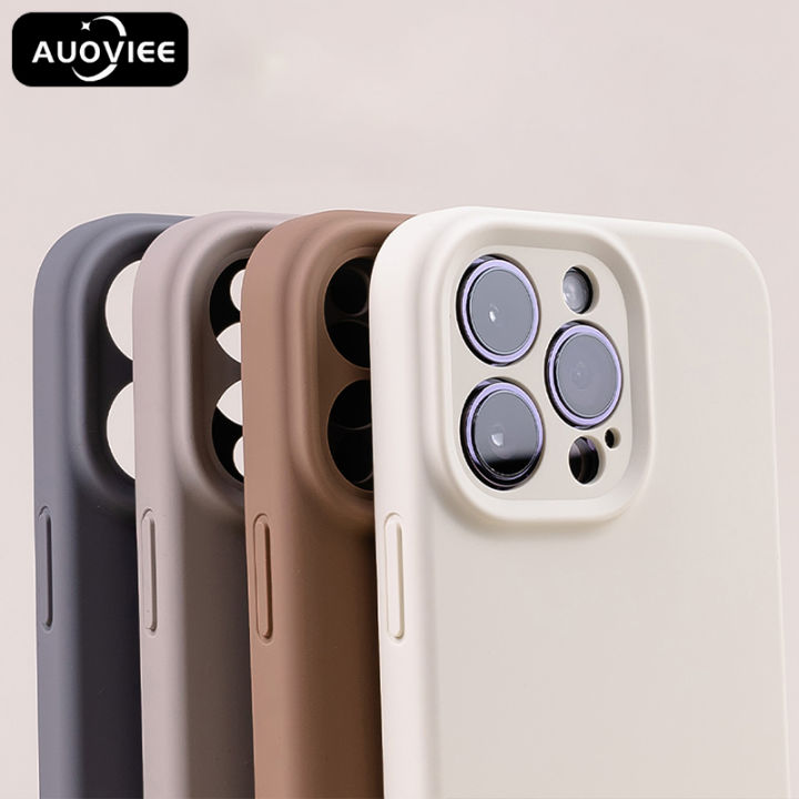 AUOVIEE Square Liquid Soft Silicone Phone Case For iPhone 16 15 14 11 ...